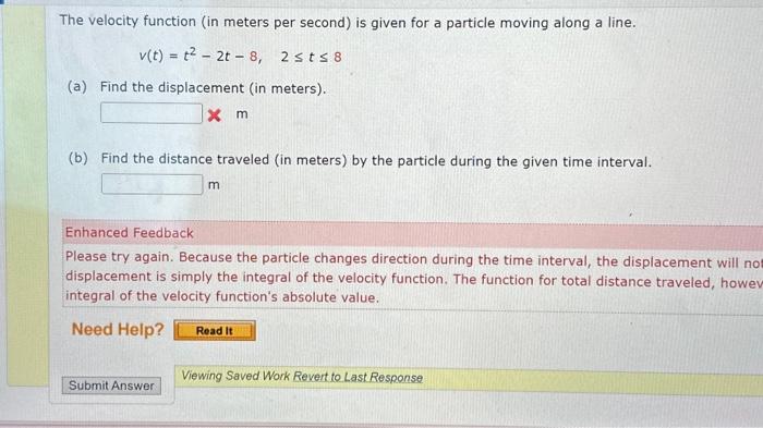Solved The velocity function (in meters per second) is given | Chegg.com