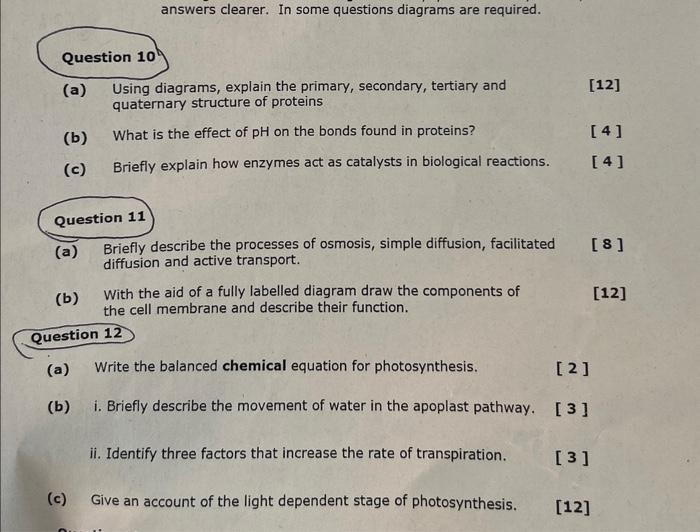 Solved answers clearer. In some questions diagrams are | Chegg.com