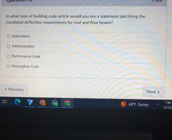 Solved In what type of building code article would you see a | Chegg.com