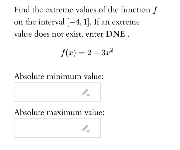 Solved Find the extreme values of the function f on the | Chegg.com
