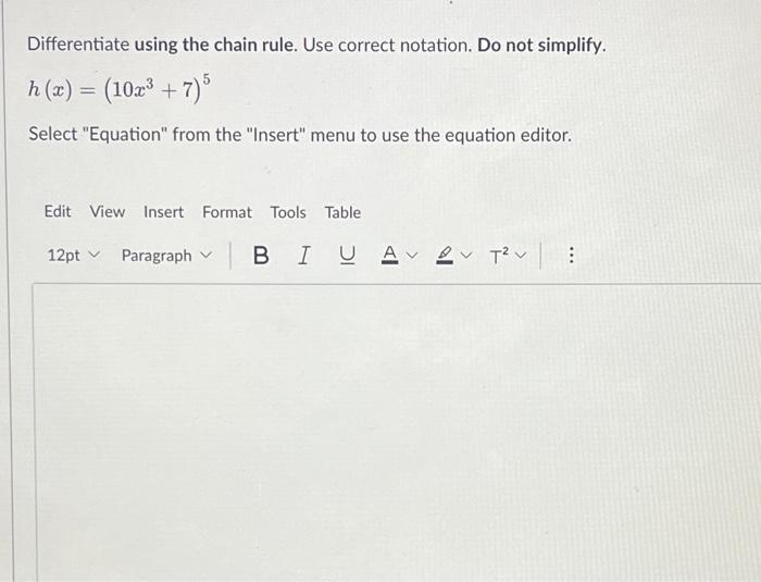 Solved Differentiate using the chain rule. Use correct | Chegg.com
