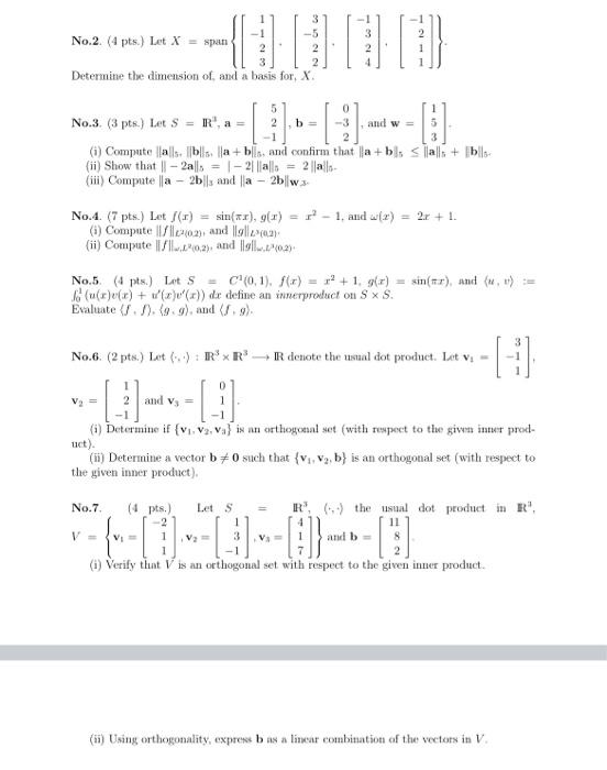 Solved No.2. (4 pts.) Let | Chegg.com