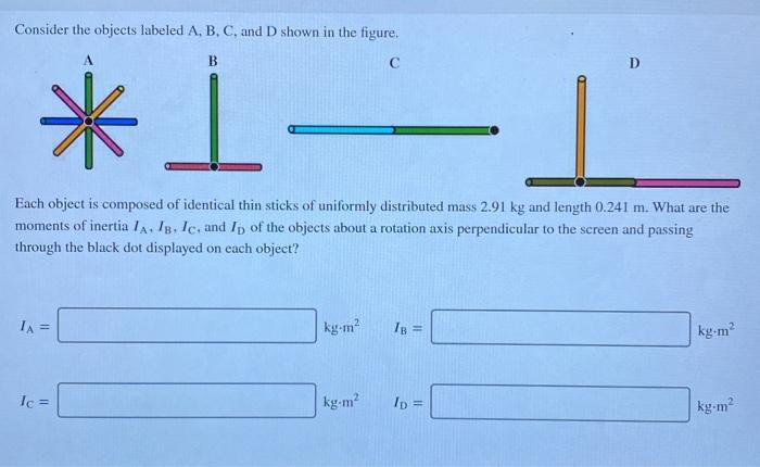Solved Consider the objects labeled A, B, C, and D shown in | Chegg.com