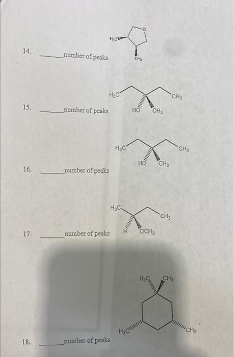Solved predict the number of peaks which would appear in | Chegg.com
