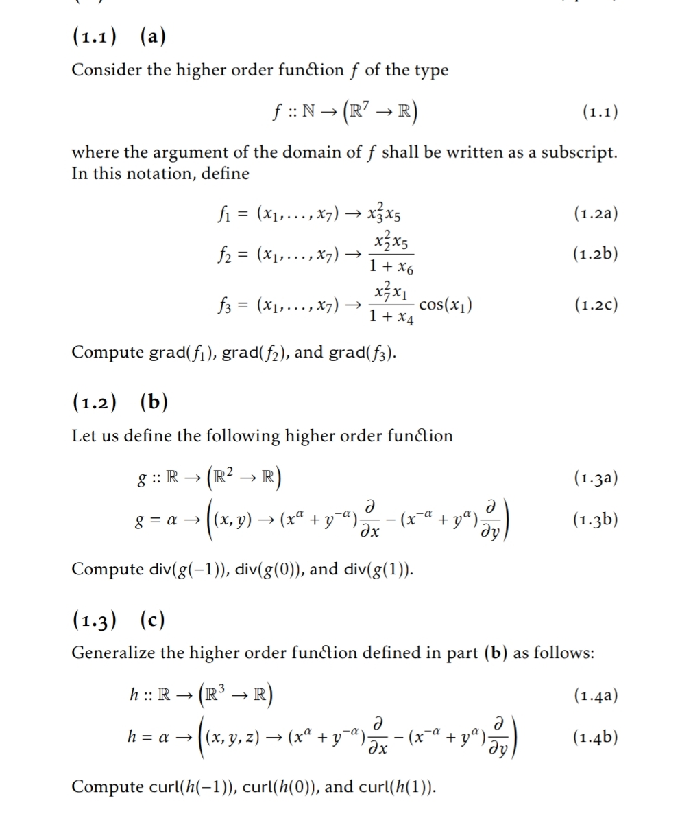 Solved (1.1) (a)Consider the higher order function f ﻿of the | Chegg.com