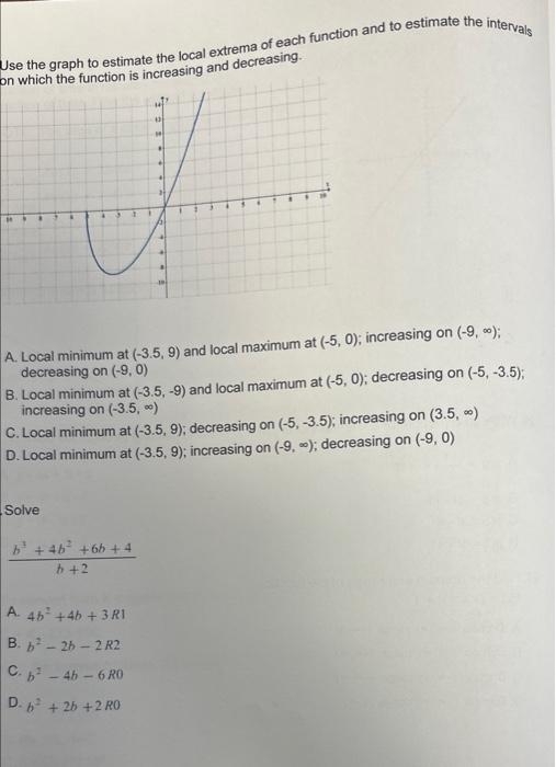 Solved Use the graph to estimate the local extrema of each | Chegg.com