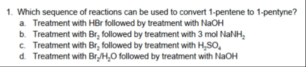 Solved Which sequence of reactions can be used to convert | Chegg.com