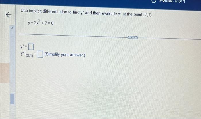 Solved Use implicit differentiation to find y′ and then | Chegg.com
