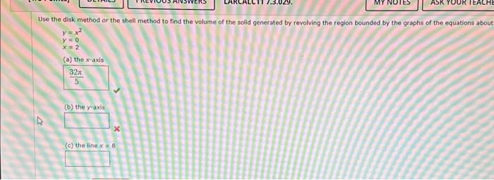 Solved Use the disk method or the shell method to find the | Chegg.com