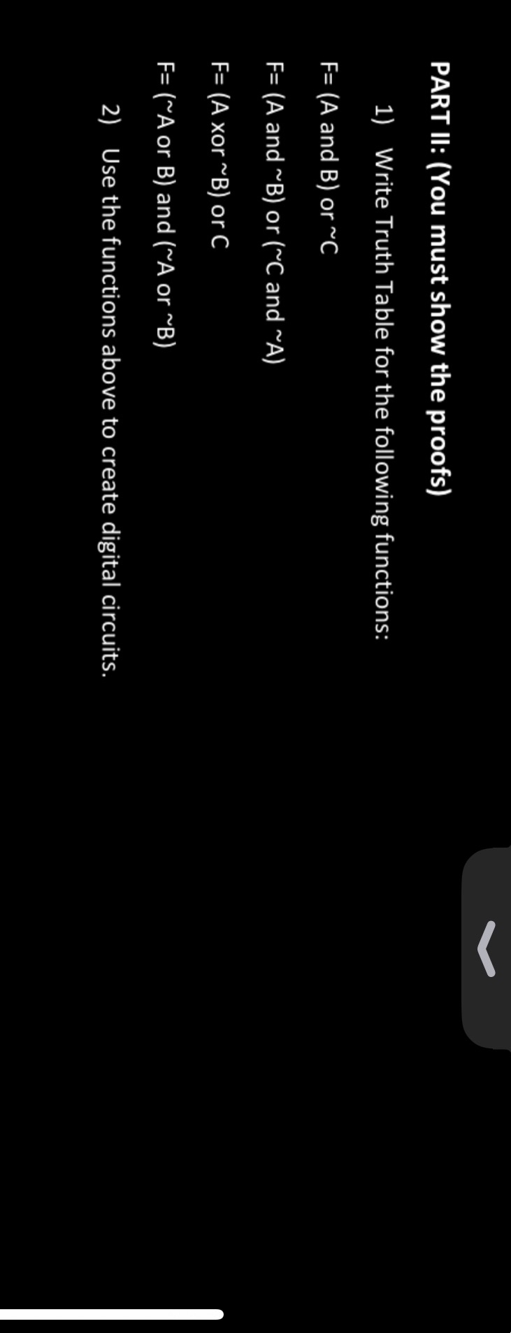 Solved PART II: (You must show the proofs)Write Truth Table | Chegg.com