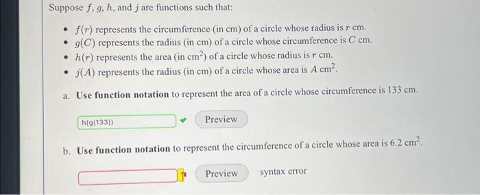 Solved Suppose f,g,h, and j are functions such that: - f(r) | Chegg.com Solved Suppose f,g,h, and j are functions such that: - f(r) | Chegg.com