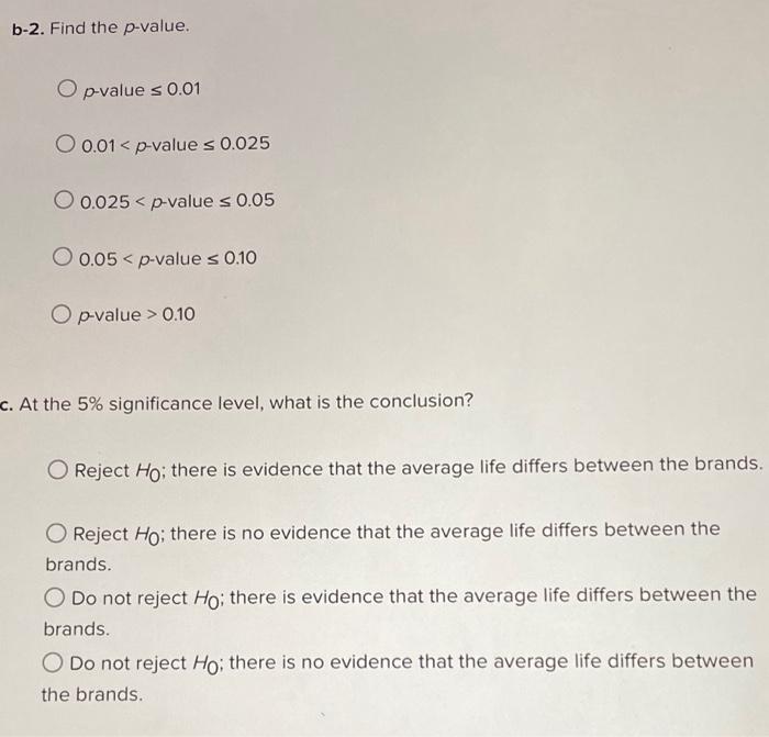 Solved Exercise 10-17 Static A consumer advocate researches | Chegg.com