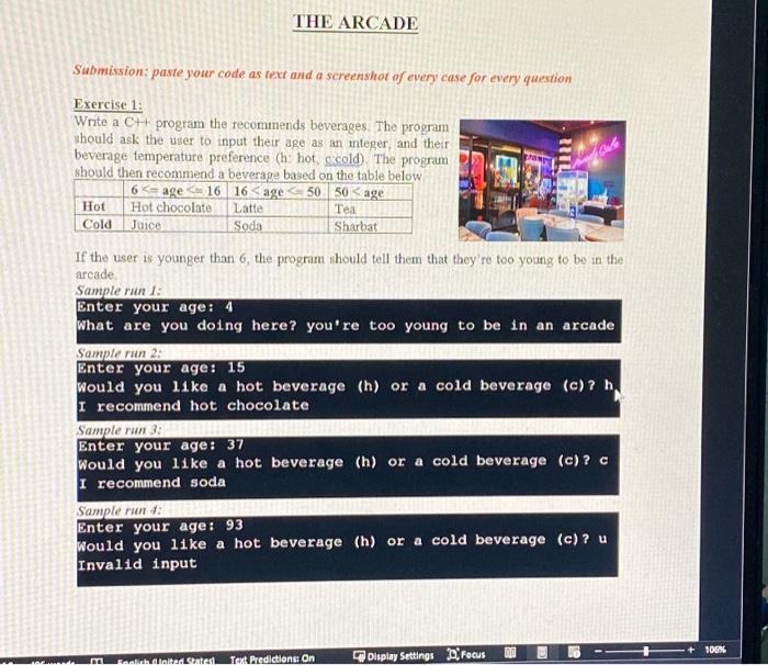 Solved Submission: paste your code as text and a screenshot | Chegg.com