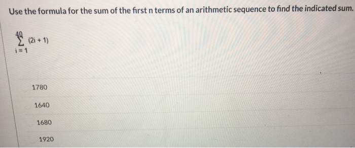Solved Use the formula for the sum of the first n terms of | Chegg.com