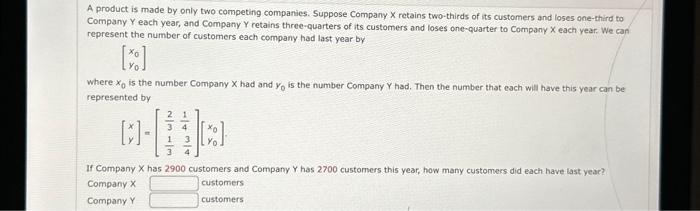 Solved A product is made by only two competing companies. | Chegg.com