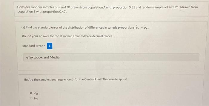 Solved Consider random samples of size 470 drawn from | Chegg.com