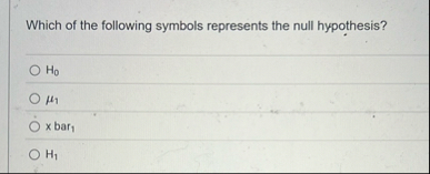 Solved Which of the following symbols represents the null | Chegg.com