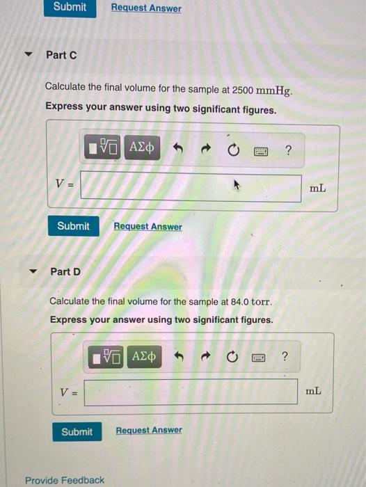 Solved Submit Request Answer Part C Calculate the final | Chegg.com