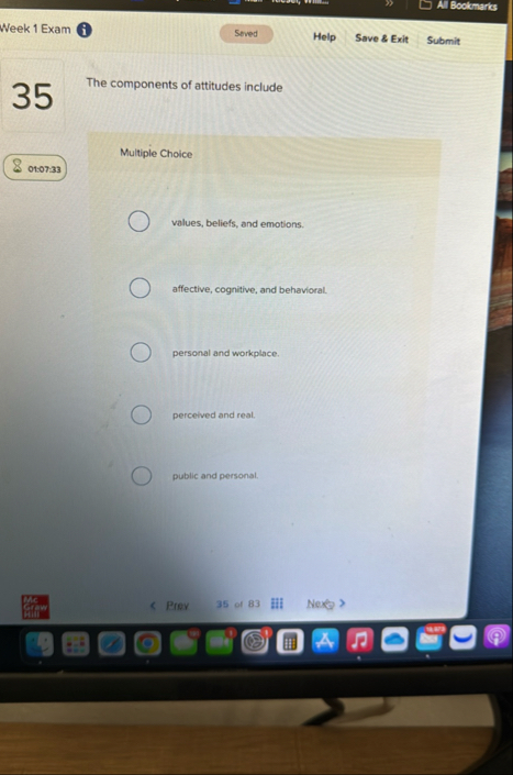 Solved Week 1 ﻿ExamiHelpSave 8 ﻿ExitSubmit35The components | Chegg.com