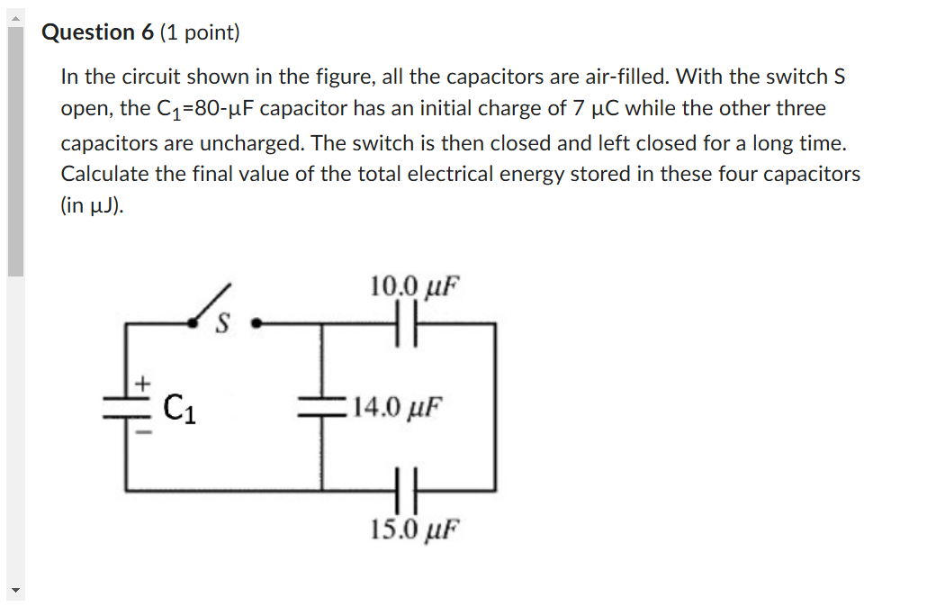 Solved Question 6 (1 ﻿point)In the circuit shown in the | Chegg.com
