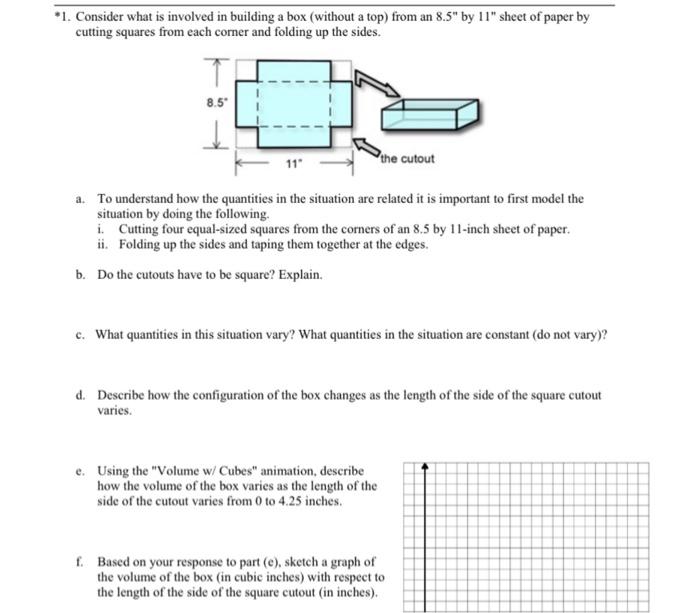 Solved *1. Consider what is involved in building a box | Chegg.com