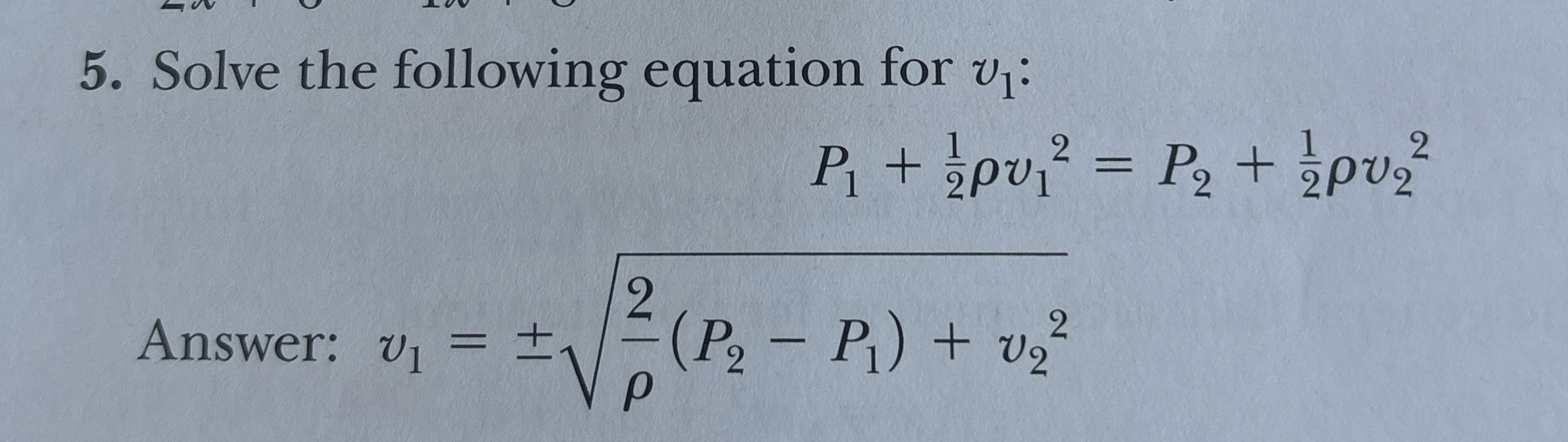 Solved Solve the following equation for v1 | Chegg.com