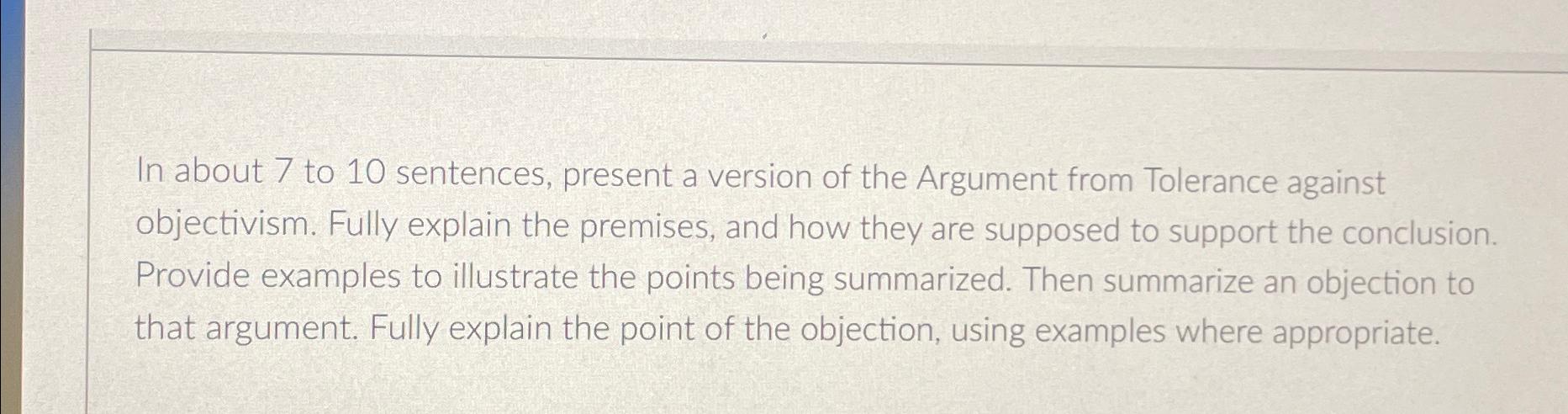 Solved In about 7 ﻿to 10 ﻿sentences, present a version of | Chegg.com