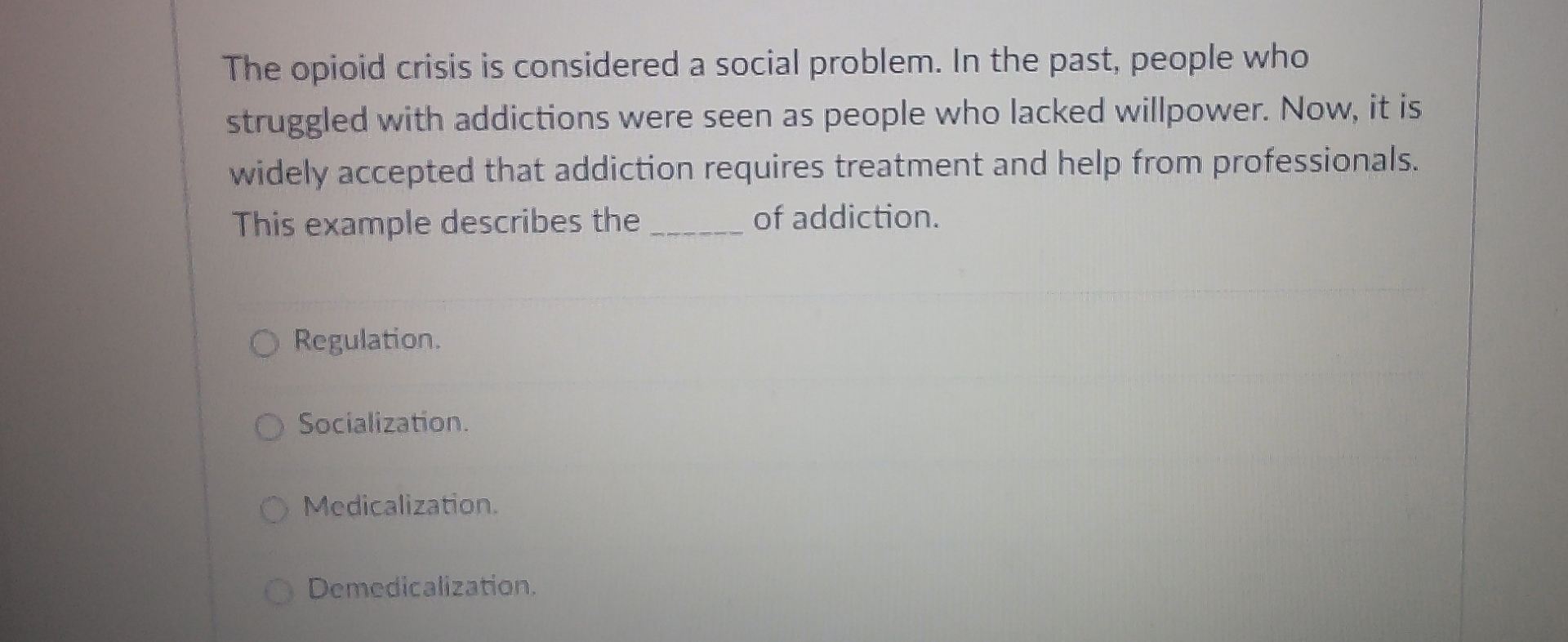 Solved The opioid crisis is considered a social problem. In | Chegg.com