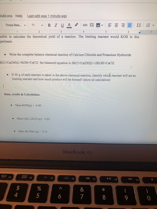 Solved Add-ons Help Last edit was 1 minute ago Times New.. | Chegg.com