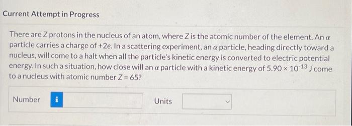 Solved There are Z protons in the nucleus of an atom, where | Chegg.com