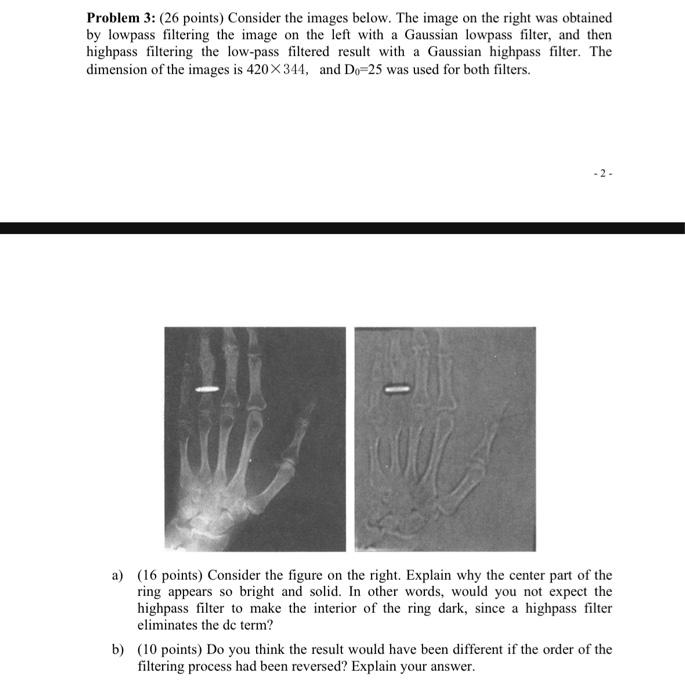 Solved Problem 3: (26 points) Consider the images below. The | Chegg.com