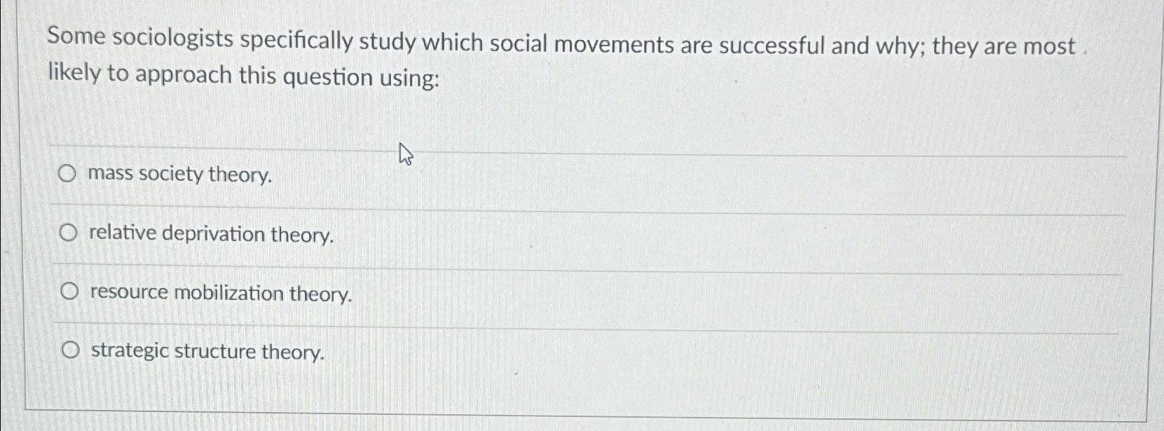 Solved Some sociologists specifically study which social | Chegg.com