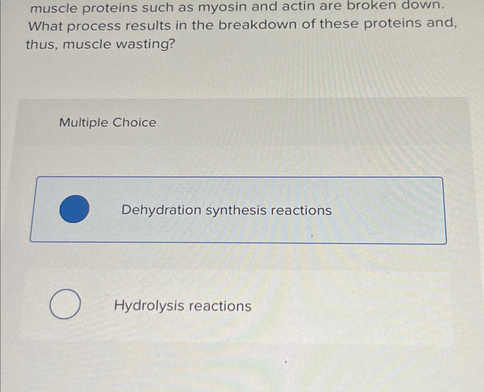 Solved muscle proteins such as myosin and actin are broken | Chegg.com