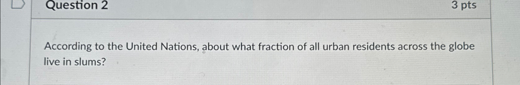 Solved Question 23 ﻿ptsAccording to the United Nations, | Chegg.com