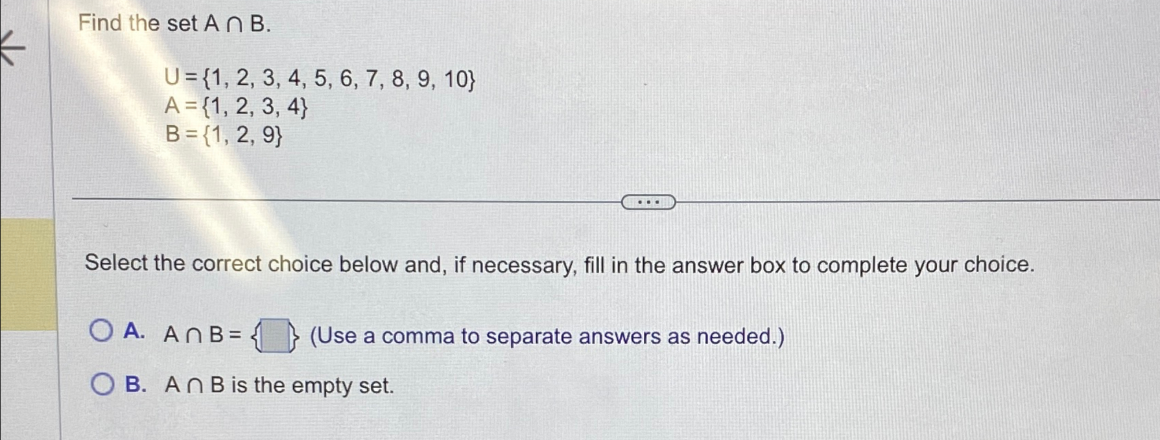 Solved Find the set | Chegg.com