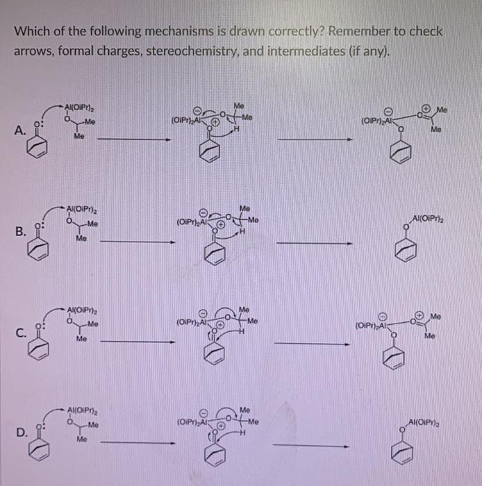 Solved Which of the following mechanisms is drawn correctly? | Chegg.com