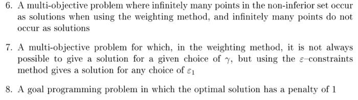Solved Give an example about multi-objective linear program | Chegg.com