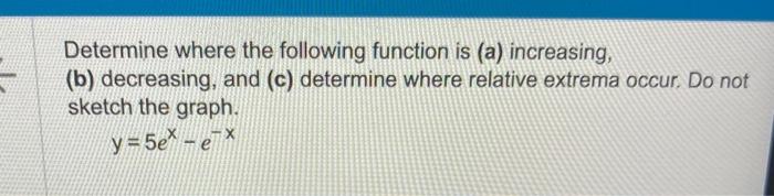 Determine where the following function is (a) | Chegg.com