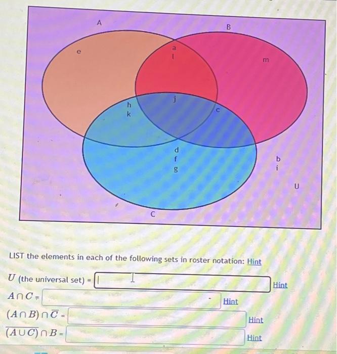 Solved LIST the elements in each of the following sets in | Chegg.com