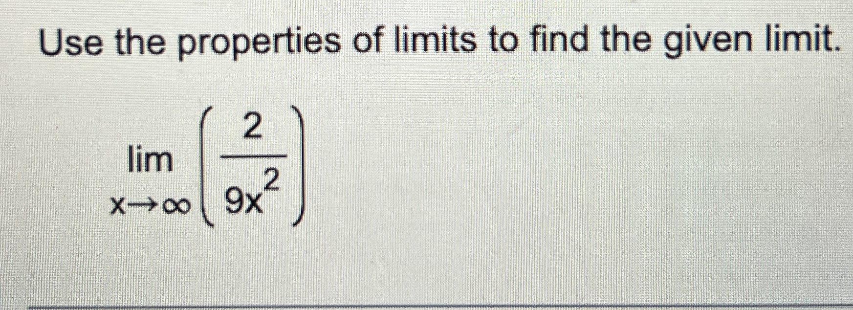 Solved Use the properties of limits to find the given | Chegg.com
