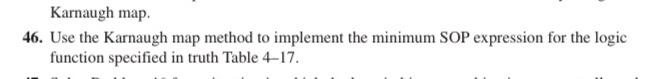 Solved Karnaugh map. 46. Use the Karnaugh map method to | Chegg.com