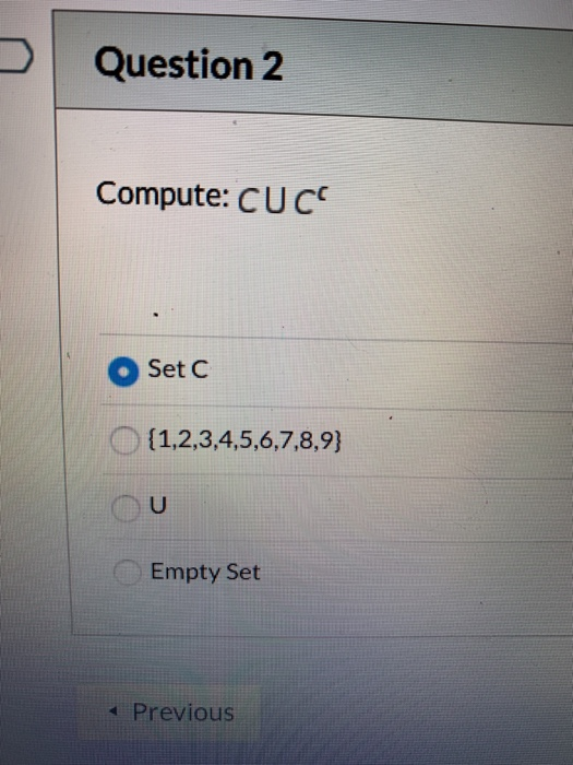 Solved Question 2 Compute: CUC Set C {1,2,3,4,5,6,7,8,9) U | Chegg.com