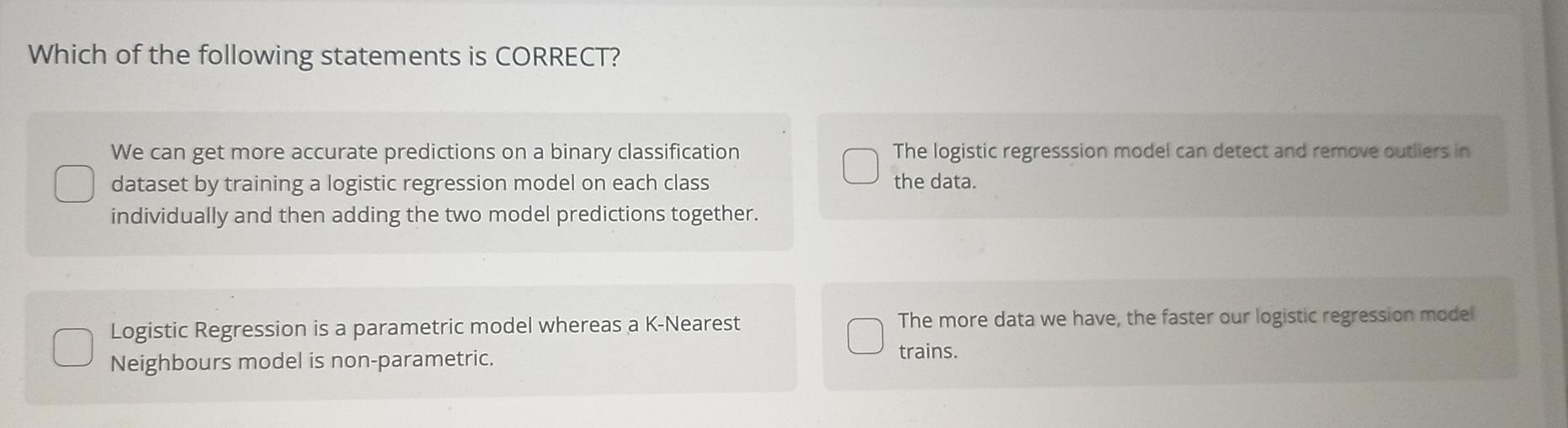 Solved Which one of the following statements is correct | Chegg.com