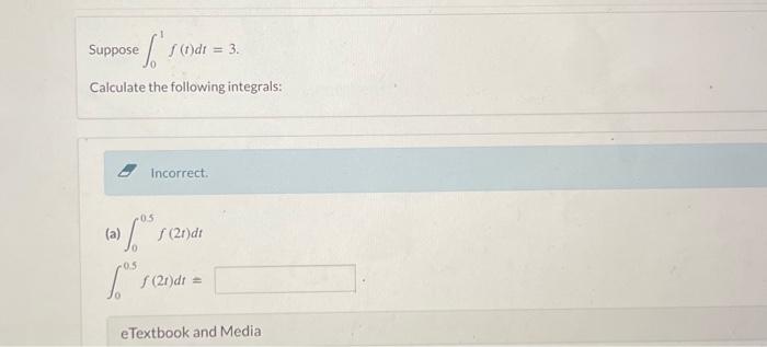 Solved Suppose ∫01f(t)dt=3 Calculate the following | Chegg.com