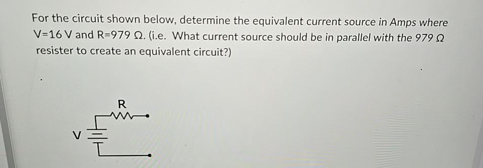 Solved For the circuit shown below, determine the equivalent | Chegg.com