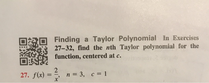 Solved Finding a Taylor Polynomial In Exercises 27–32, find | Chegg.com