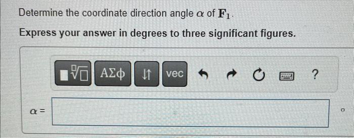 Solved θ 48∘ Determine The Coordinate Direction Angle α Of