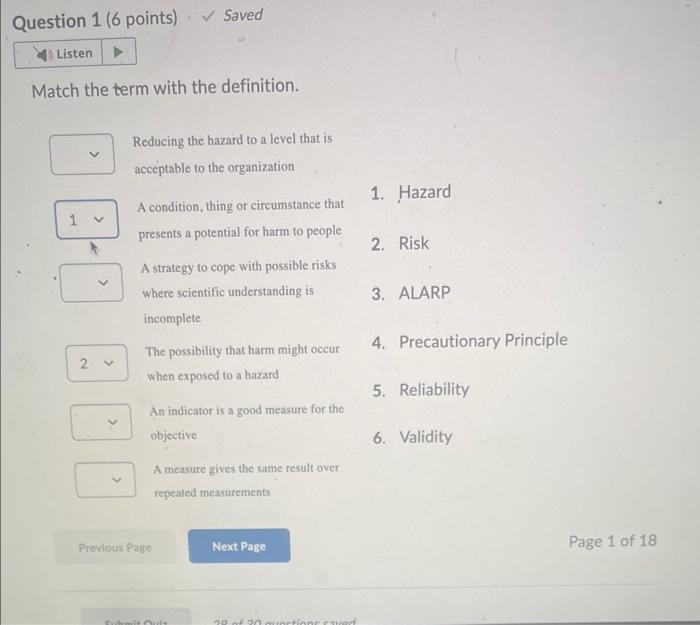 [Solved]: Match the term with the definition. Reducing the