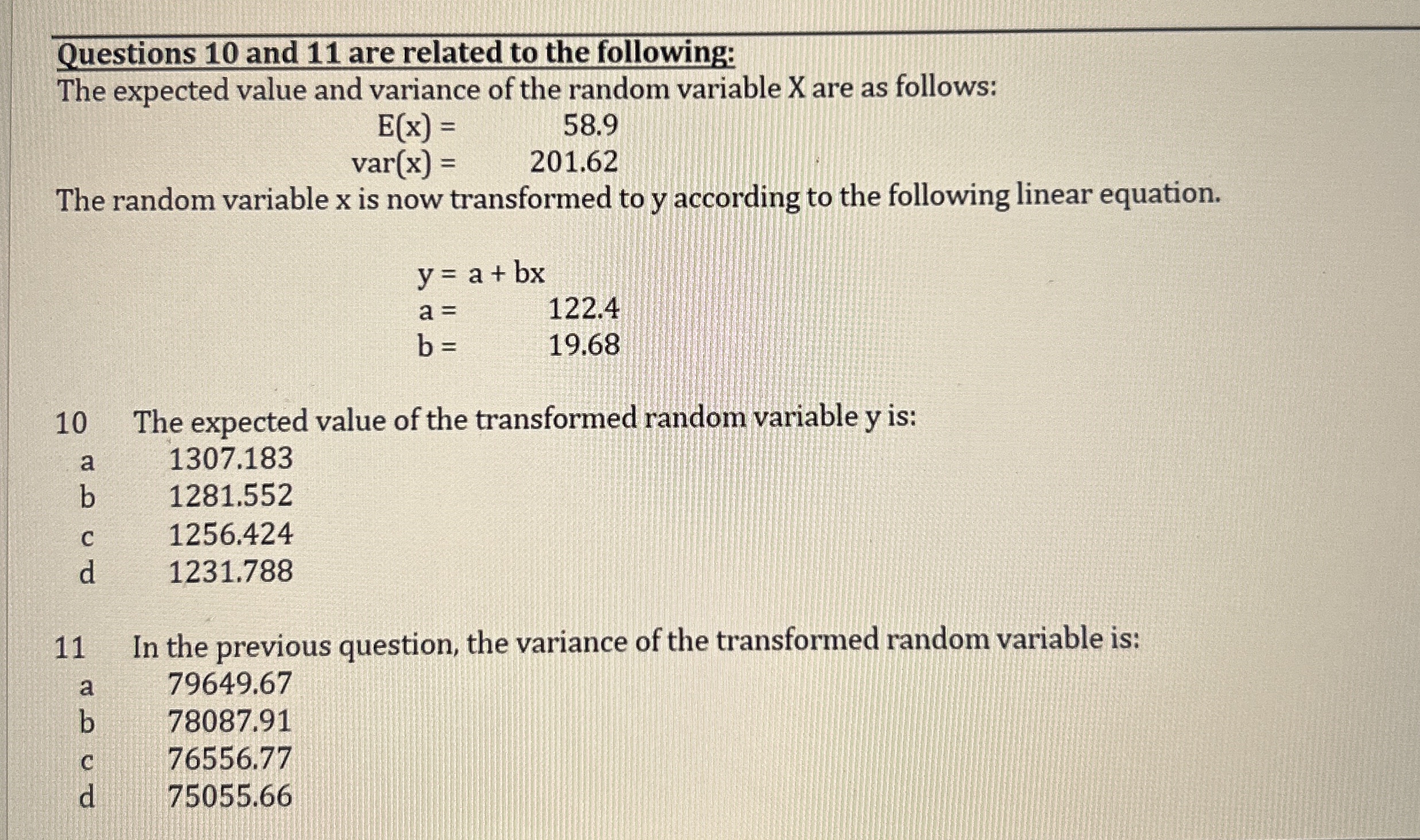 Solved Questions 10 ﻿and 11 ﻿are related to the | Chegg.com