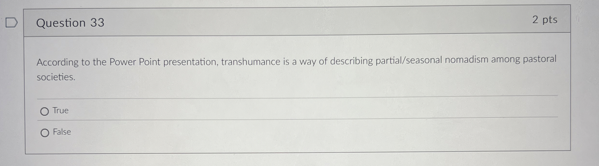 Solved Question 332 ﻿ptsAccording to the Power Point | Chegg.com